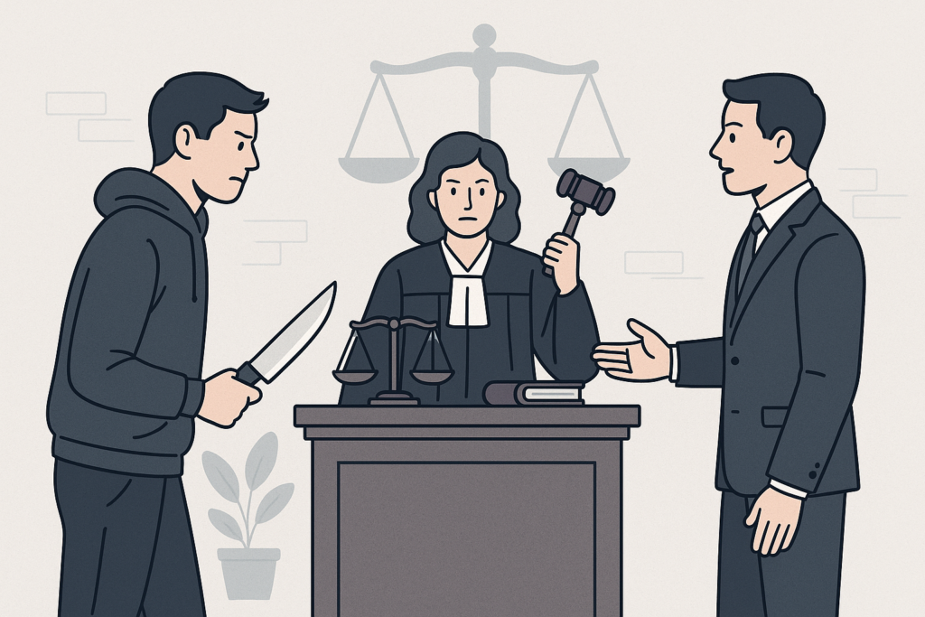 Sanctions prévues agression arme blanche : tout savoir